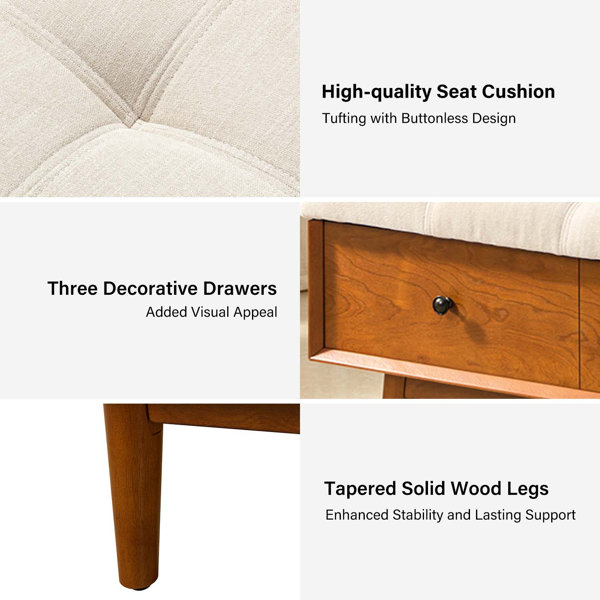 Wade Logan® Beauchamps Upholstered Flip Top Storage Bench Wayfair